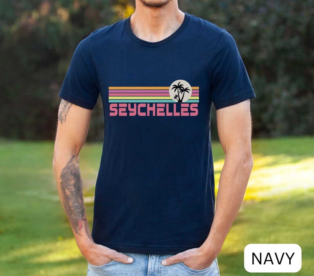 Seychelles Shirt Beach Shirt Retro Sunset Travel Tee - Etsy