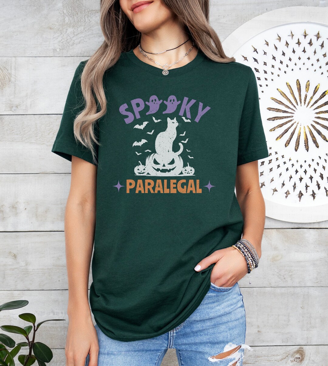 Paralegal Halloween Shirt Cute Spooky Scary Season Gift, Lawyer Tee ...
