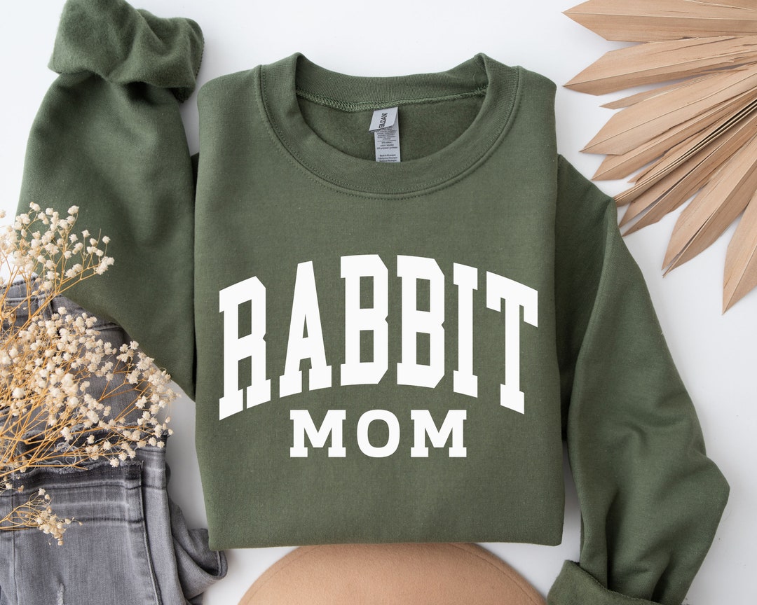 Rabbit Mom Sweatshirt, Rabbit Gift, Animal Mama Crewneck, New Pet ...