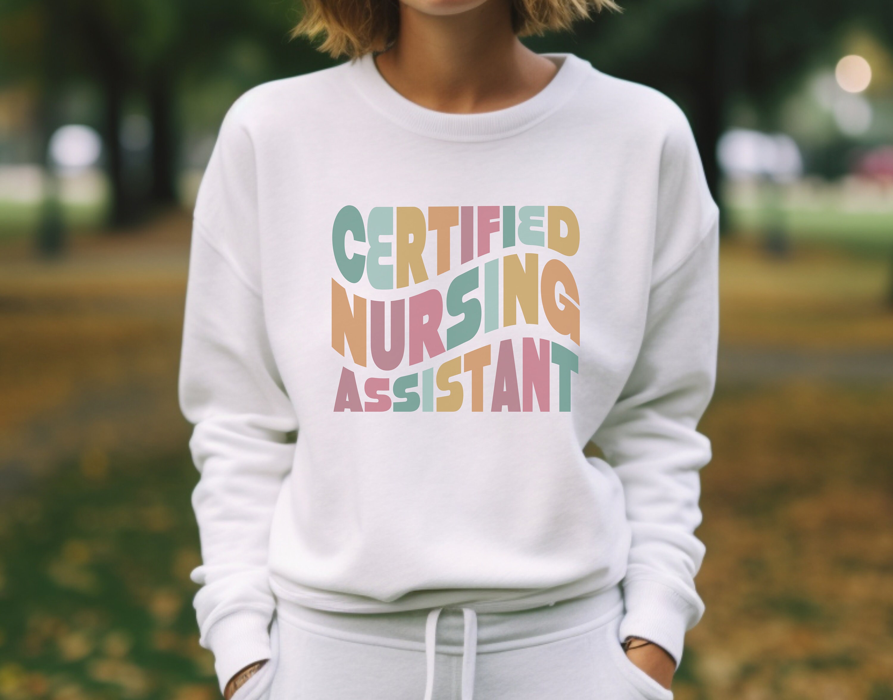 Retro Certified Nursing Assistant Sweatshirt, CNA Gift, Nurse Life ...