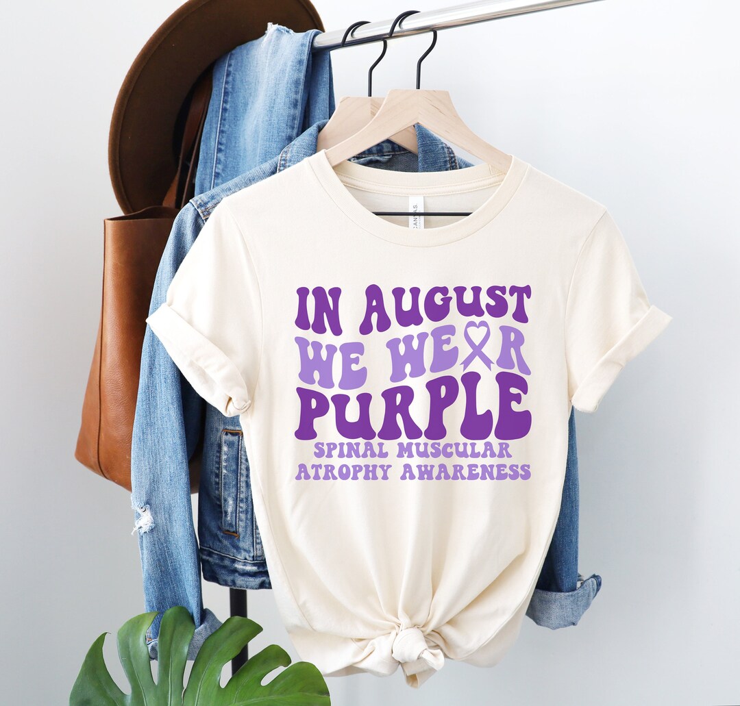Spinal Muscular Atrophy Awareness Shirt, Support SMA Walk Tee, Purple ...