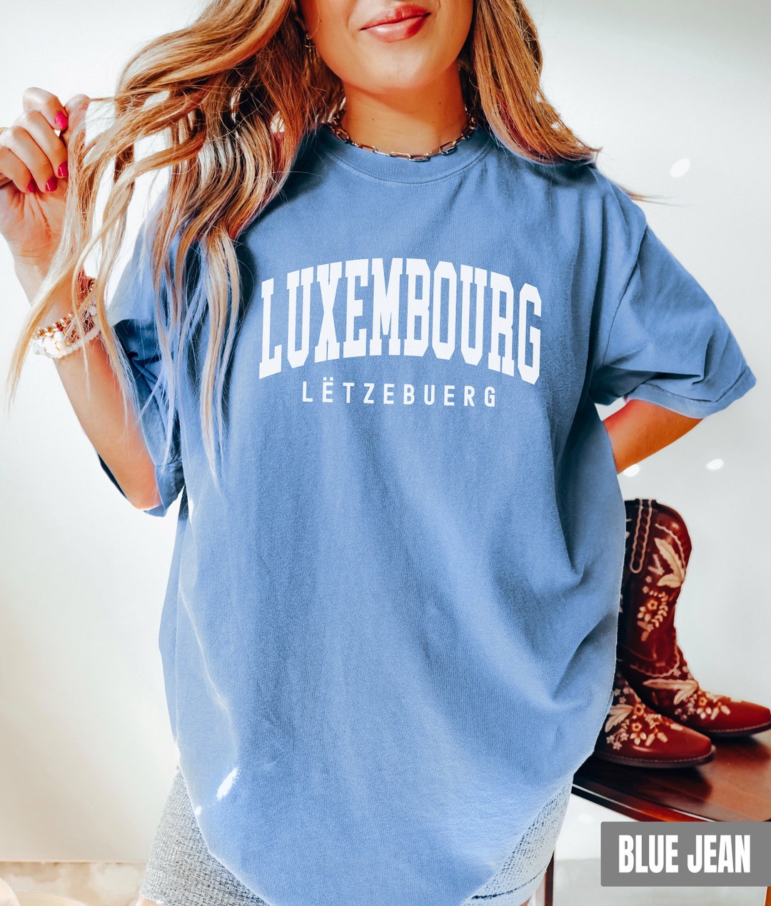 Luxembourg Shirt, Comfort Colors Luxembourg Europe Shirt, Luxembourg ...