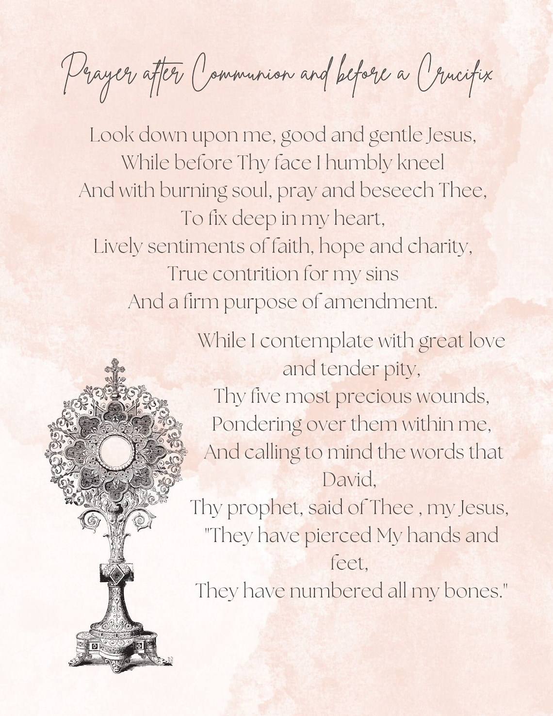 Prayer After Communion Card - Etsy