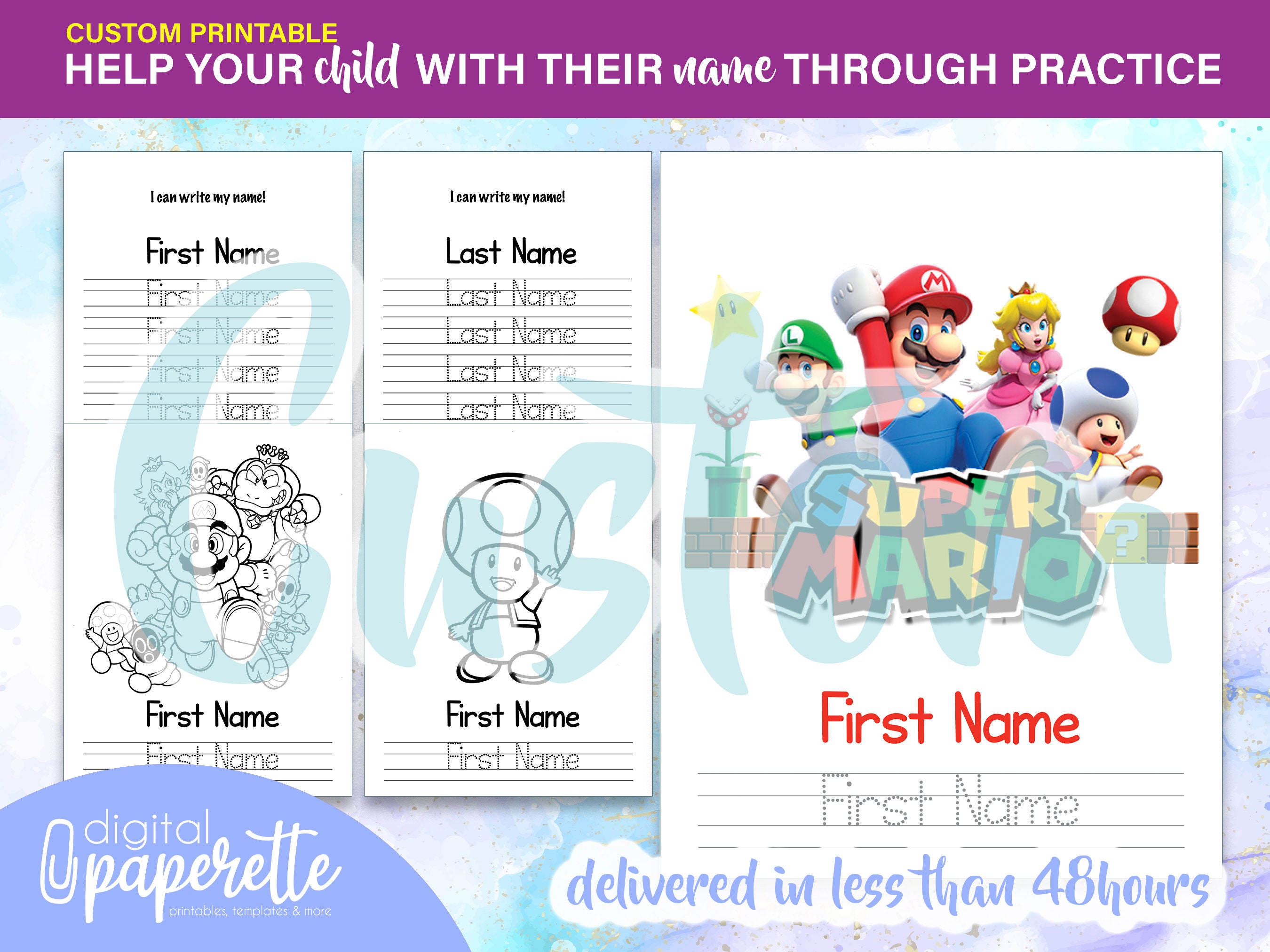 Printable Custom Name Worksheet | Brothers | Help Your Child With Their ...