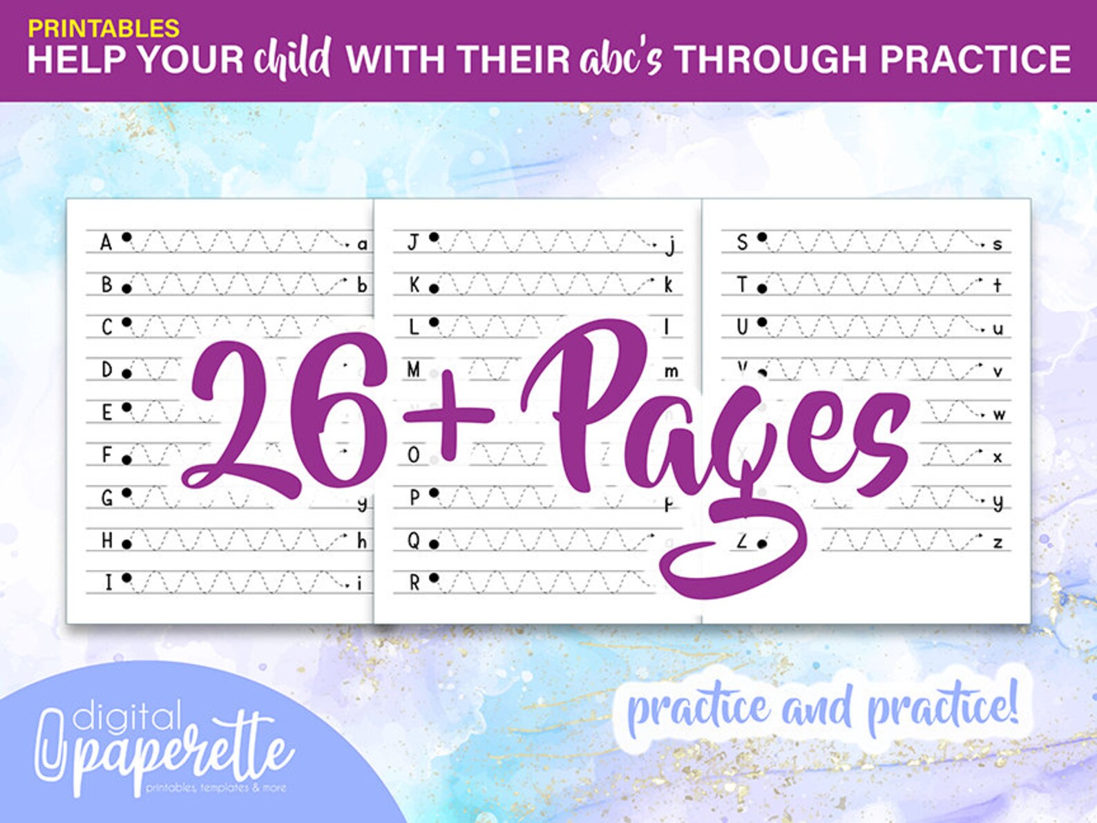 Printable Abc's Worksheet Help Your Child With Their Abc's Through ...