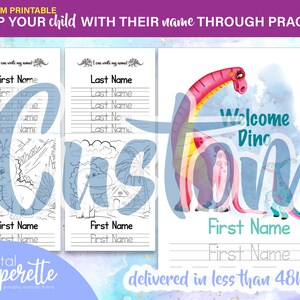 Printable Custom Name Worksheet | Dinosaurs | Help Your Child With ...