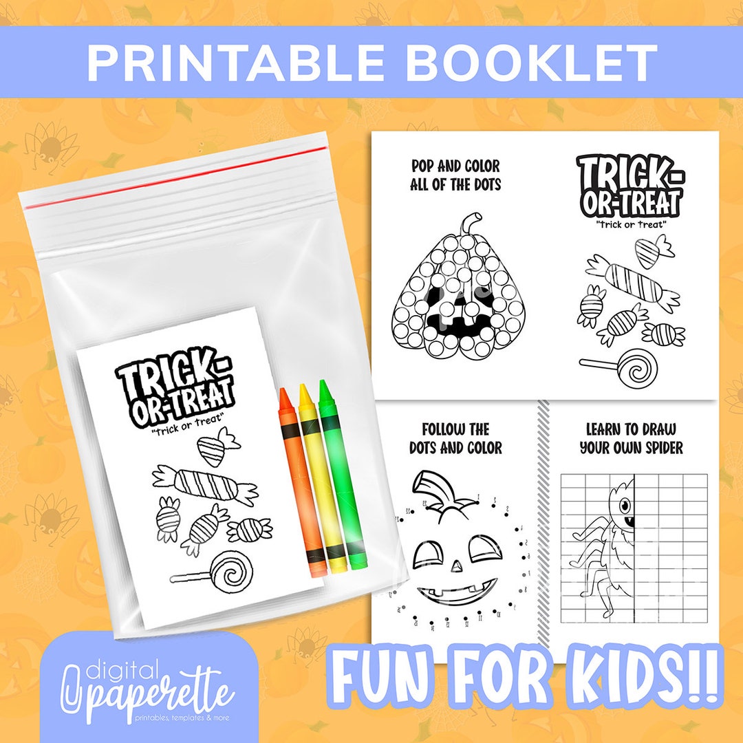 Trick or Treats Printable Booklet | Treats for School | Treats for Kids ...