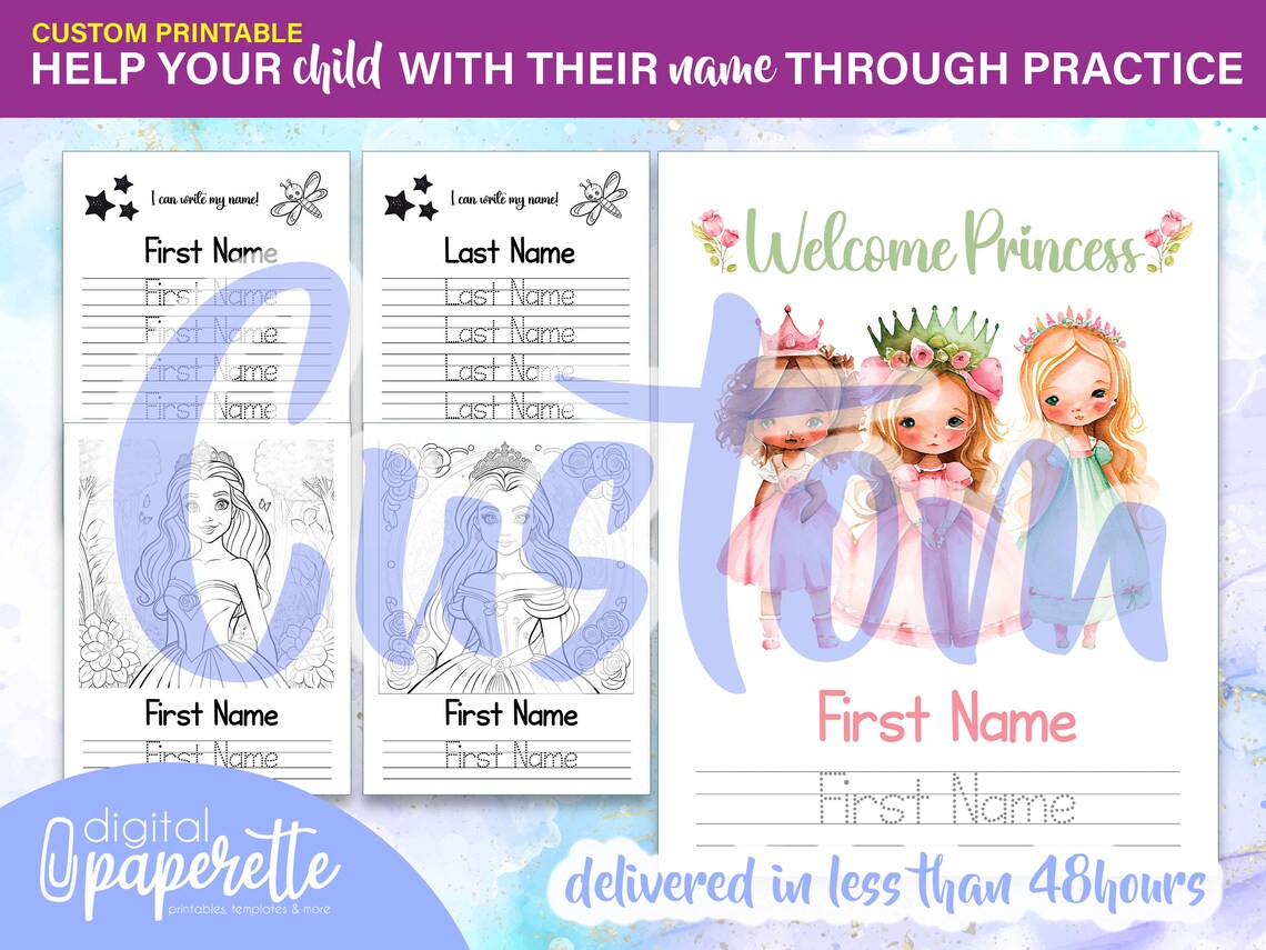 Printable Custom Name Worksheet | Help Your Child With Their Name ...