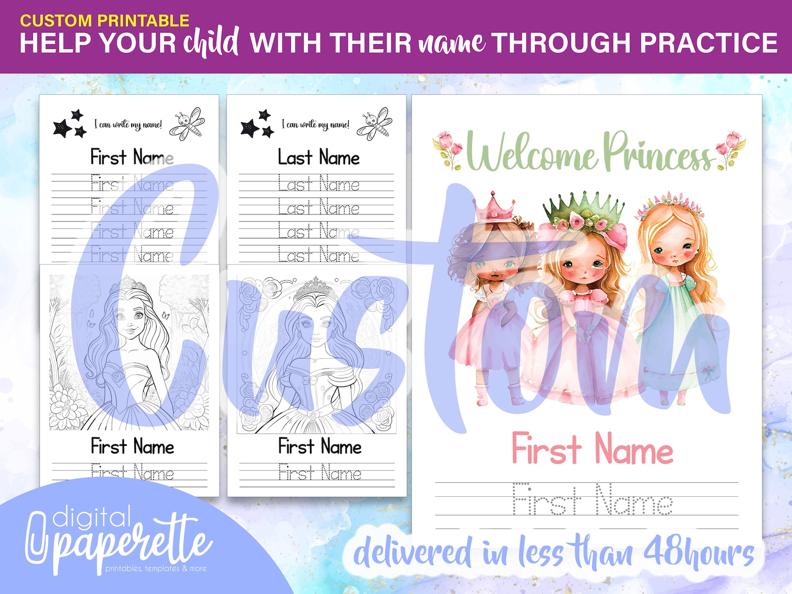 Printable Custom Name Worksheet | Help Your Child With Their Name ...