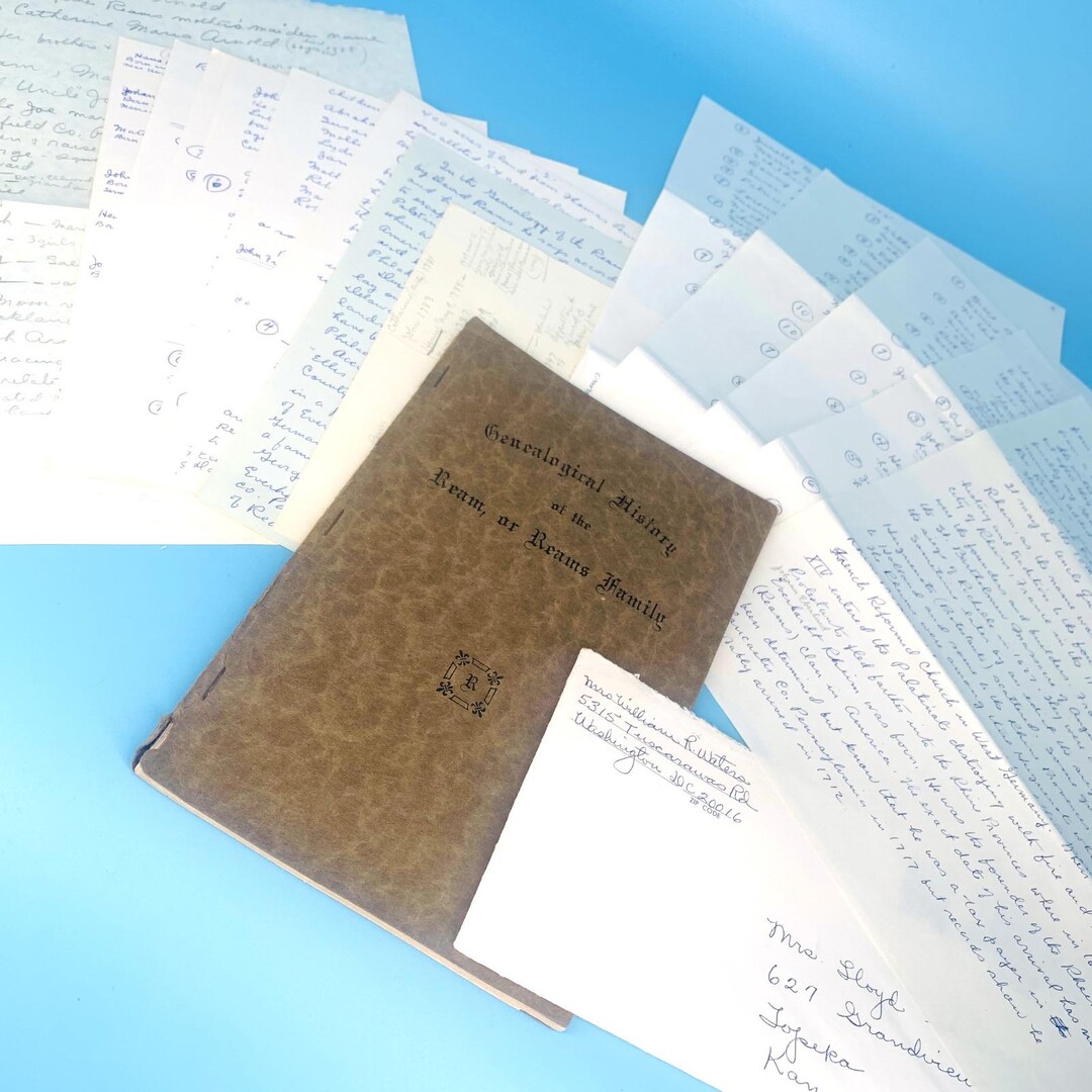 John Ream Reams Rheim Genealogy Family Tree 1570s-1960s Ephemera ...
