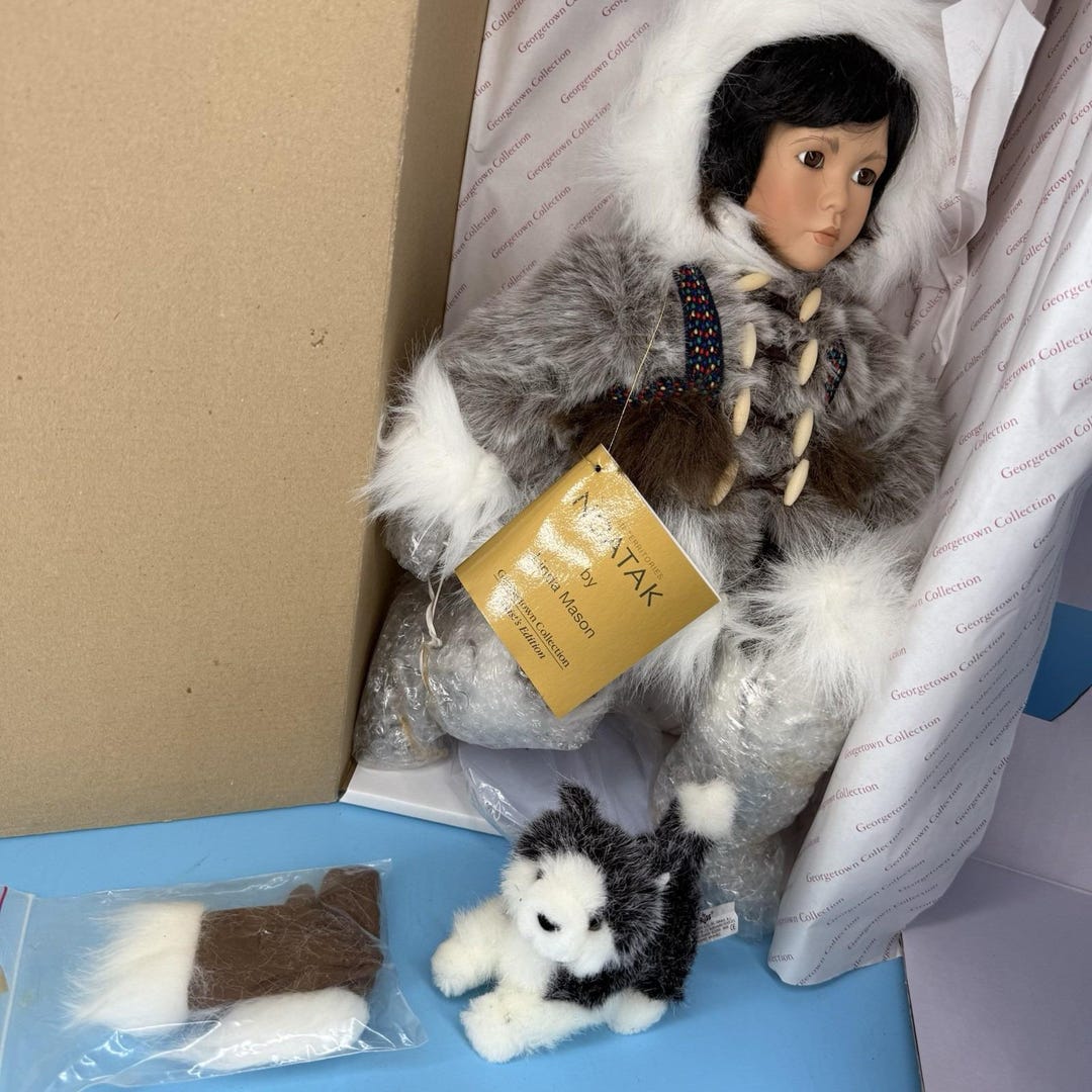 Georgetown Collection Noatak Eskimo Porcelain Doll Linda Mason COA NIB ...