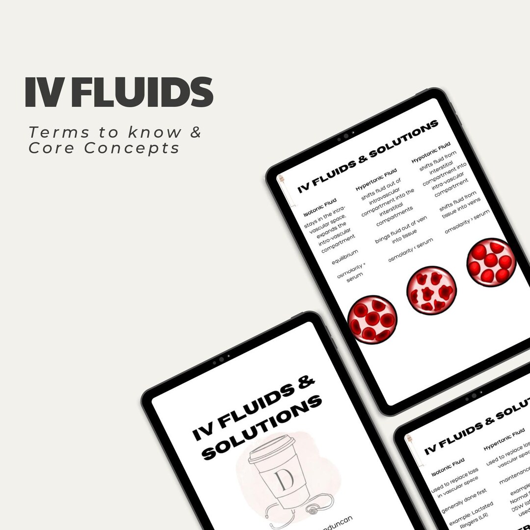 IV Fluids Cheat Sheet Nursing School Template Blood - Etsy Canada