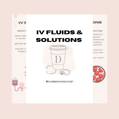 IV Fluids Cheat Sheet Aesthetic Study Guide Nursing School - Etsy Australia