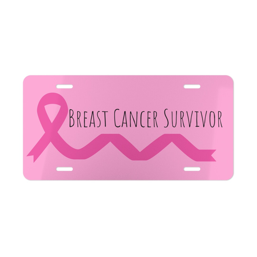 Breast Cancer Survivor Custom License Plate - Etsy
