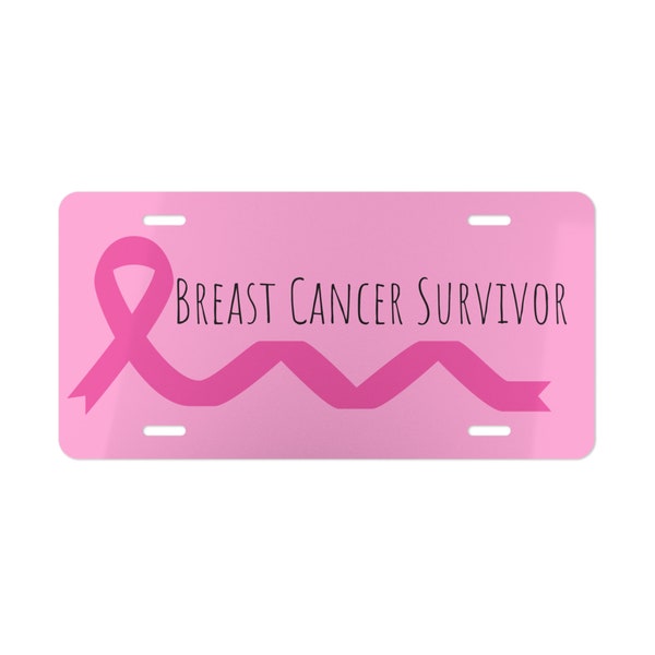 Breast Cancer Survivor License Plate - Etsy