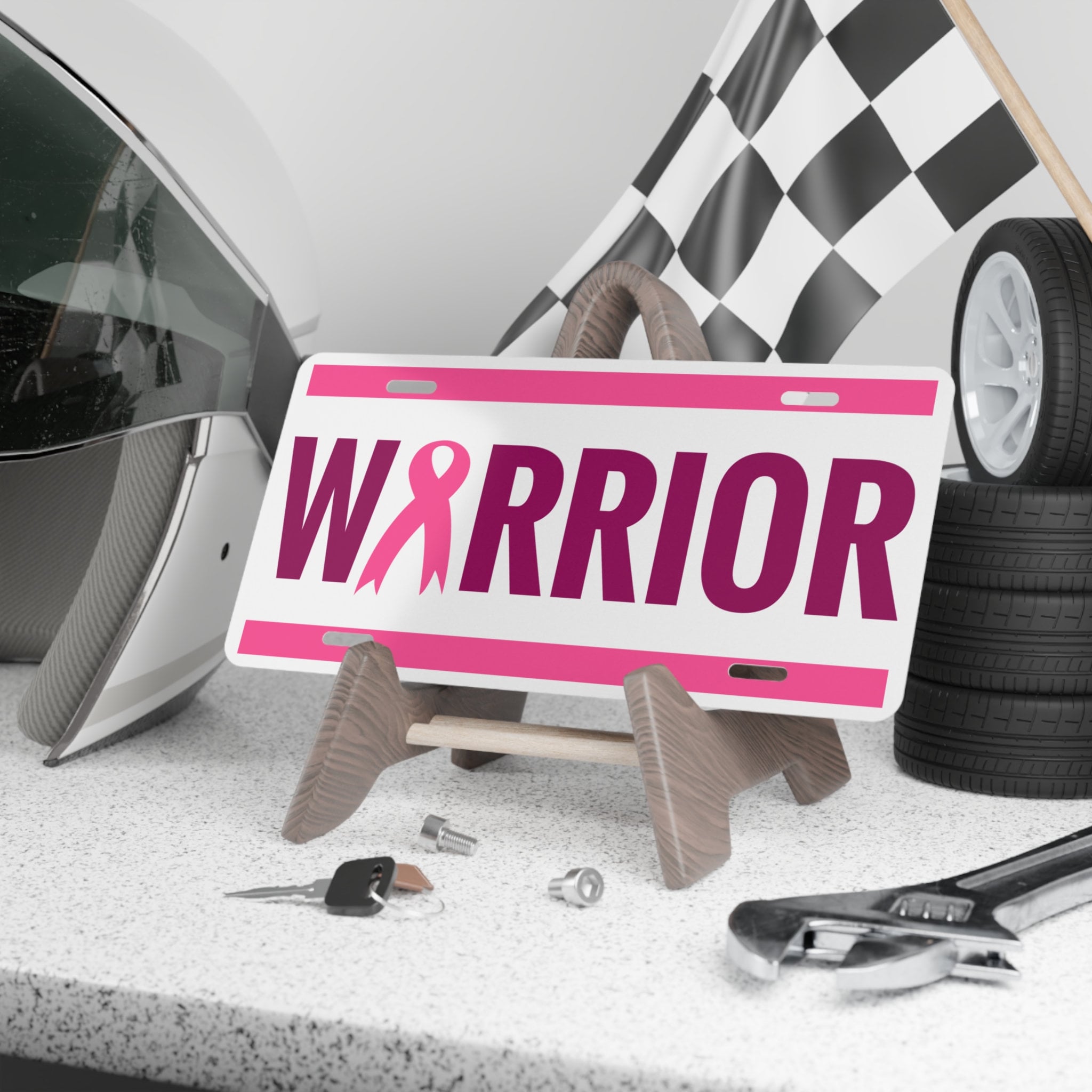 Breast Cancer Warrior Custom License Plate - Etsy