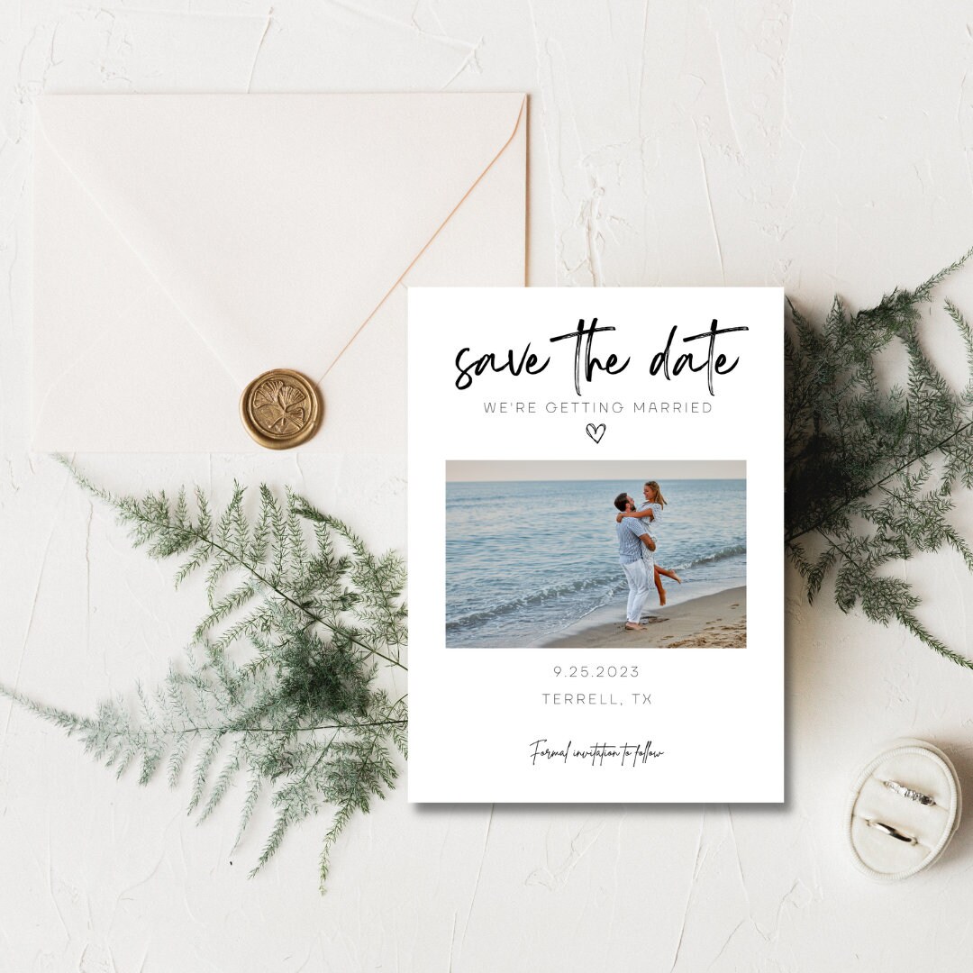 Classic Save the Date Card, Editable Template, Modern Save the Date ...