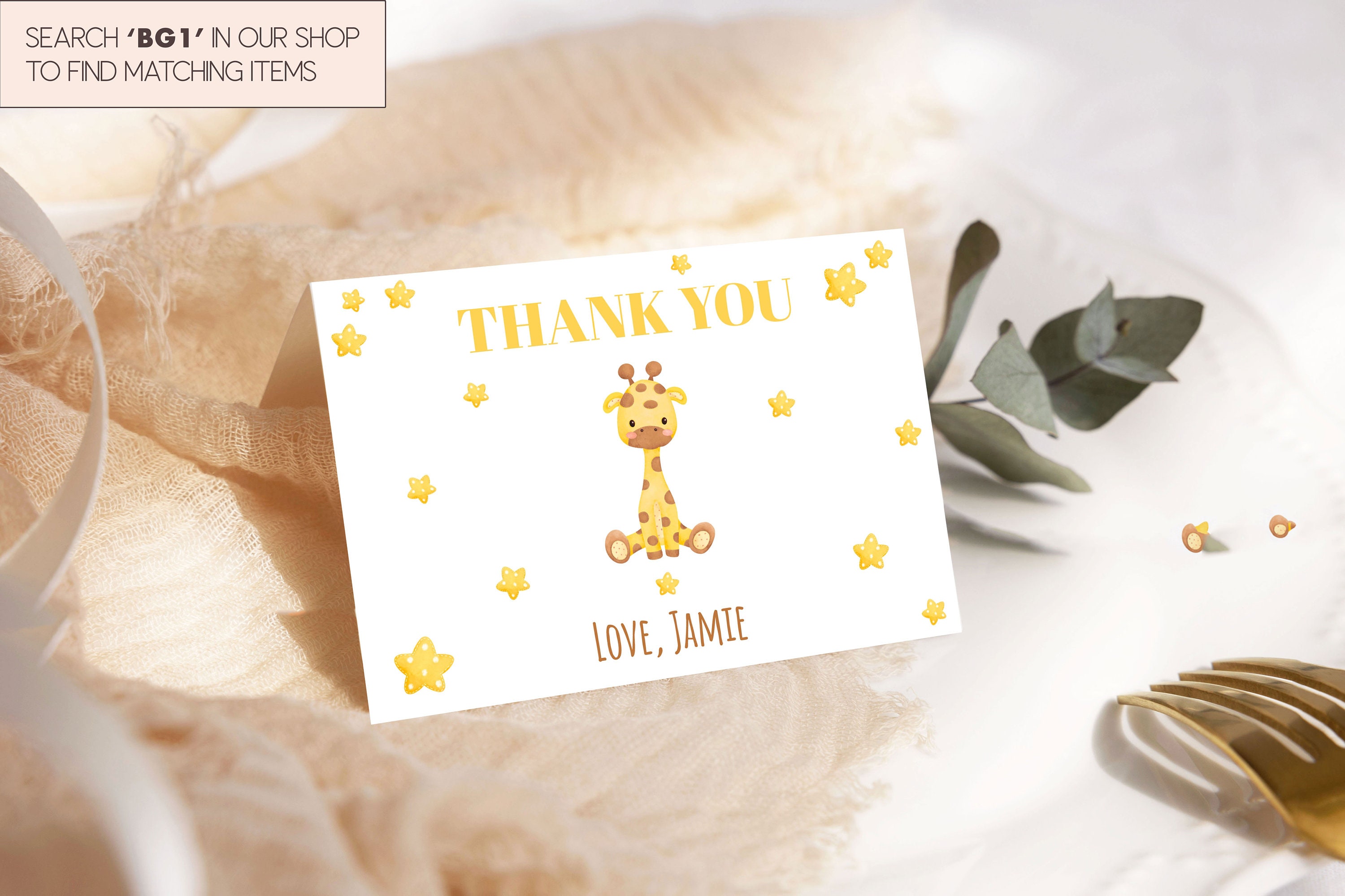 Editable Baby Giraffe Birthday Party Welcome Sign Template ...