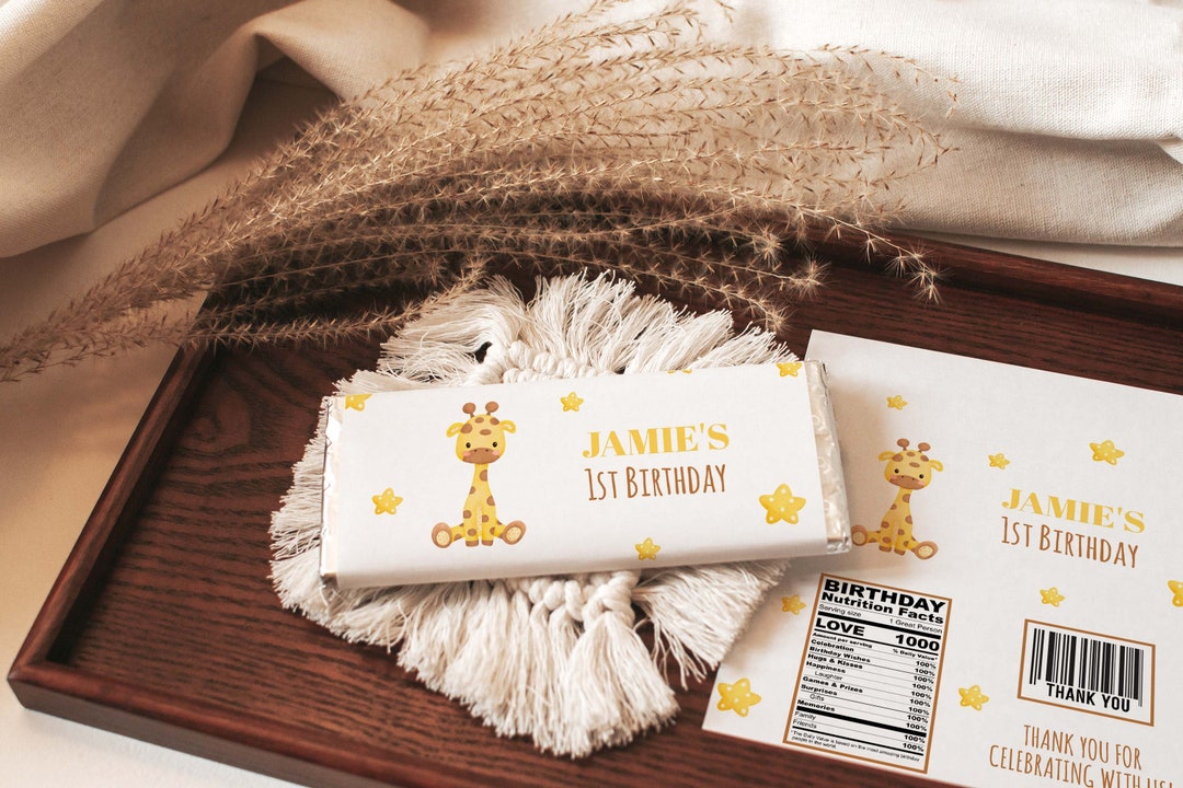 Editable Chocolate Candy Bar Wrapper Personalized Birthday - Etsy