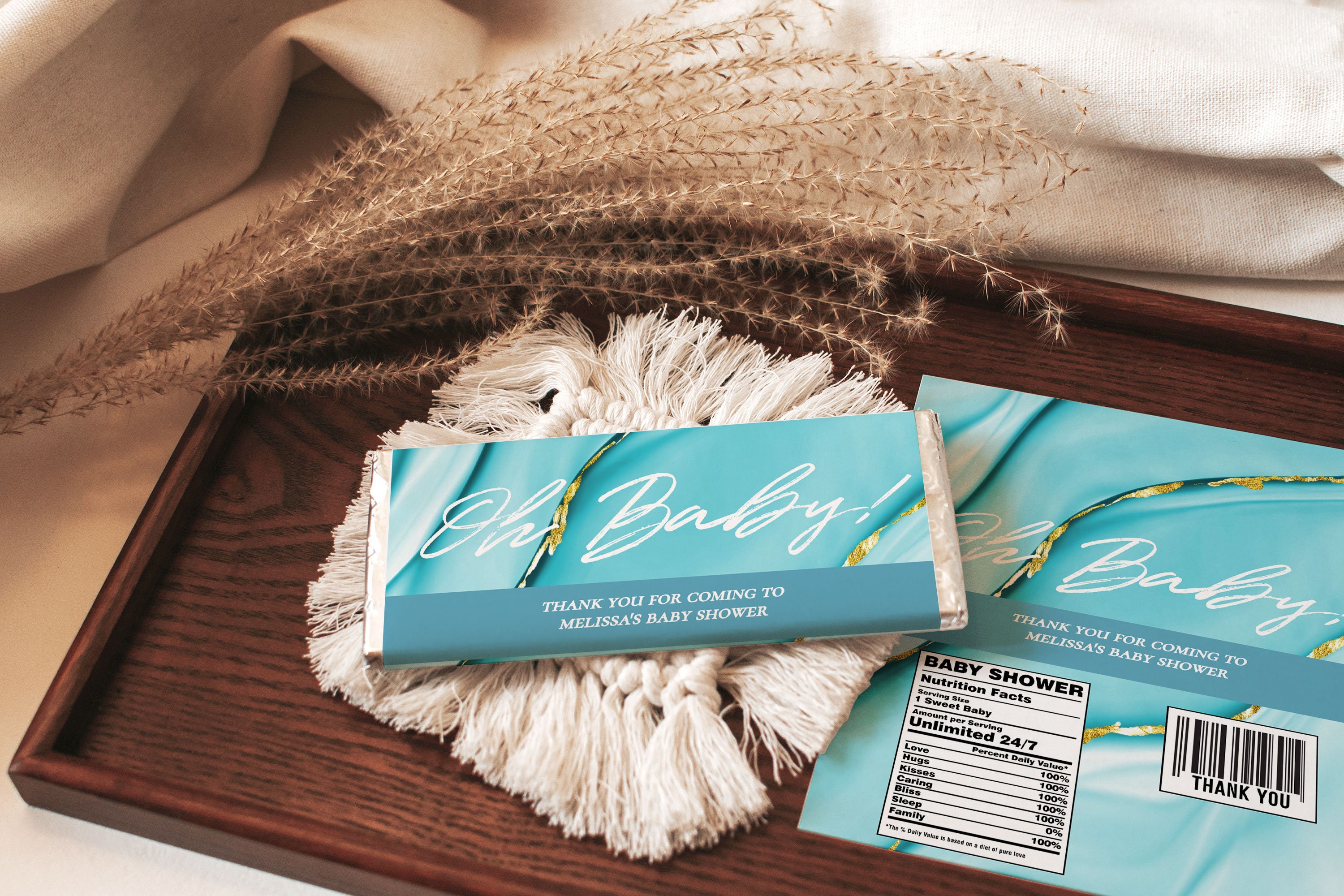 DIY Editable Chocolate Candy Bar Wrapper Template, Printable Baby ...