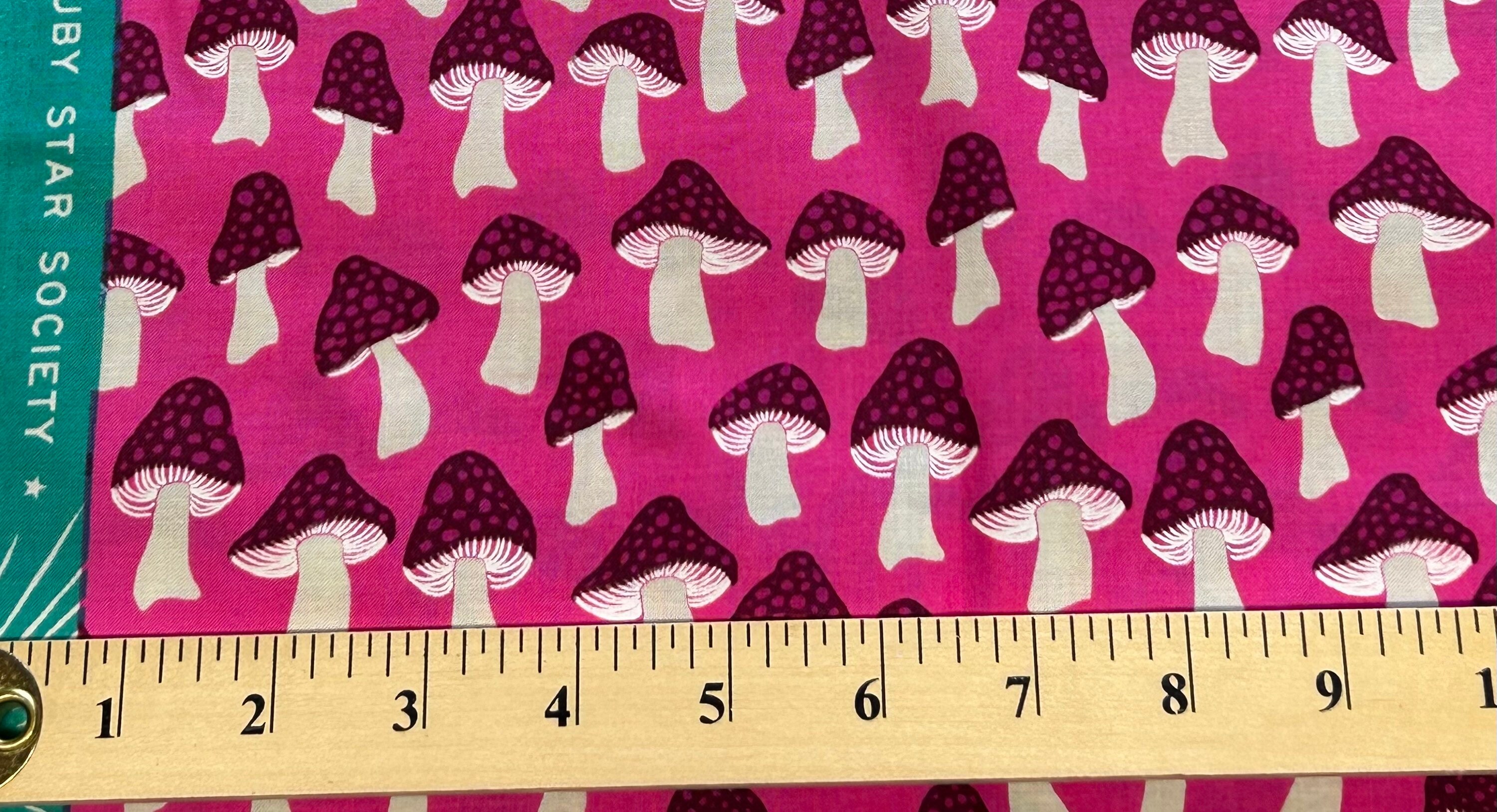 Firefly Ruby Star Novelty Mushrooms Black Fabric Sarah Watts - Etsy