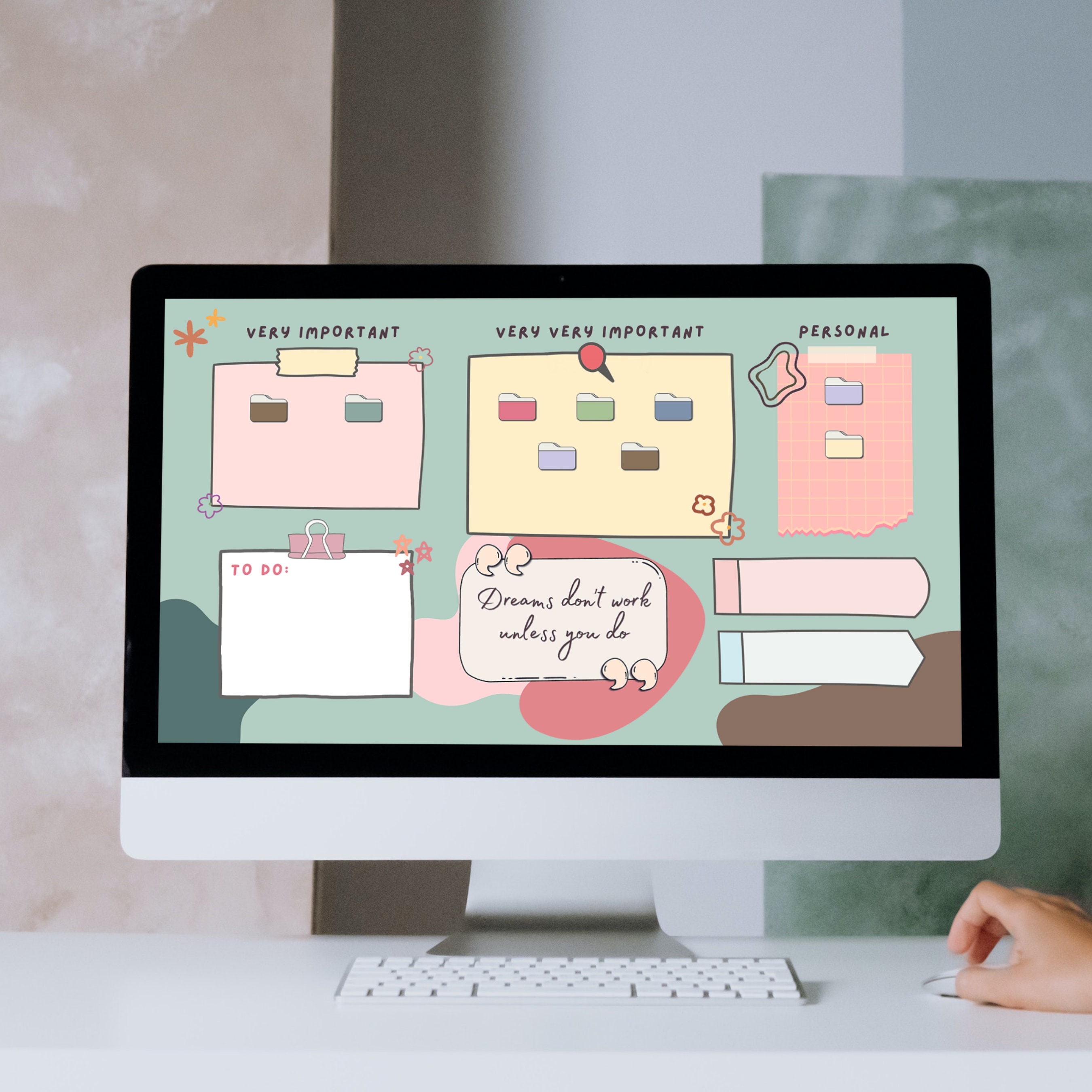 Desktop Wallpaper Organizer Vibrant Edition Folder Icons Customizable ...