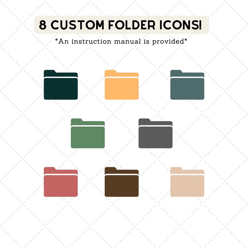 Desktop Wallpaper Organizer Notes Edition + Folder Icons | Customizable ...