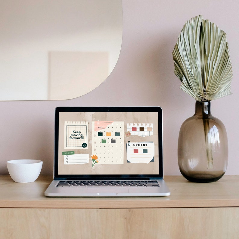 Desktop Wallpaper Organizer Notes Edition + Folder Icons | Customizable ...