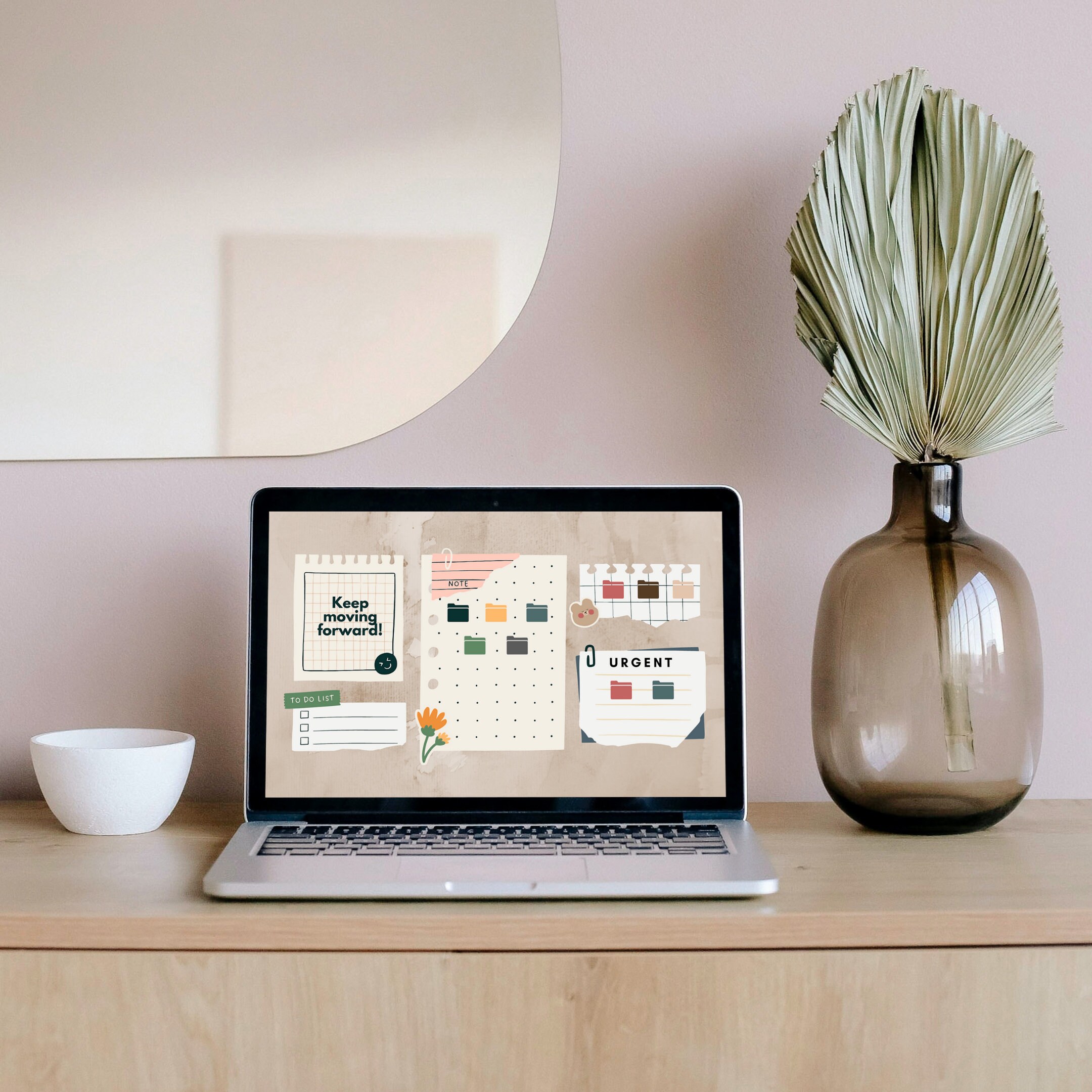 Desktop Wallpaper Organizer Notes Edition + Folder Icons | Customizable ...