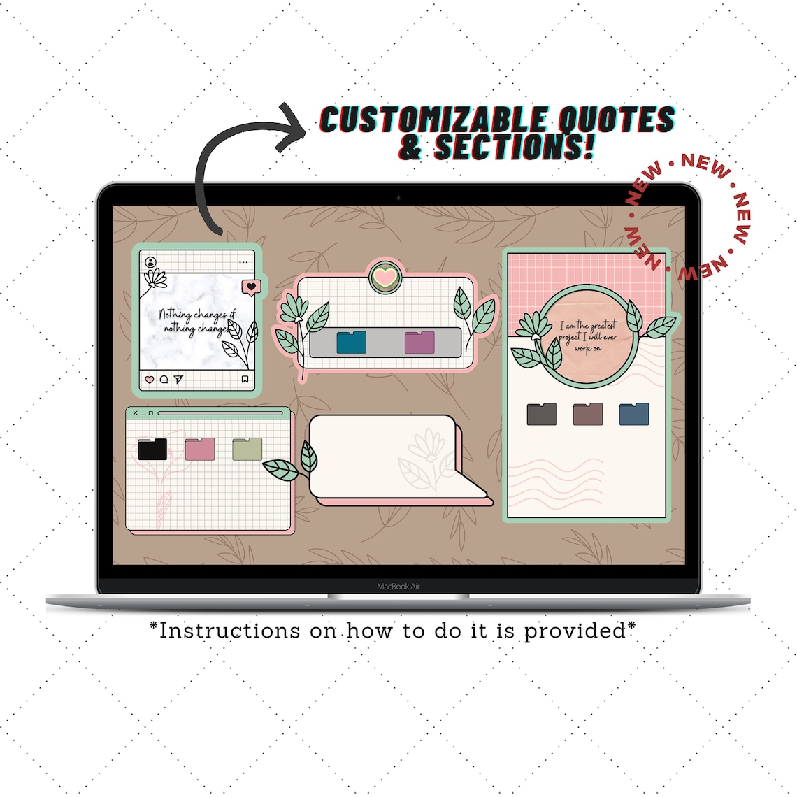 Desktop Wallpaper Organizer Leaves Edition + Folder Icons ...