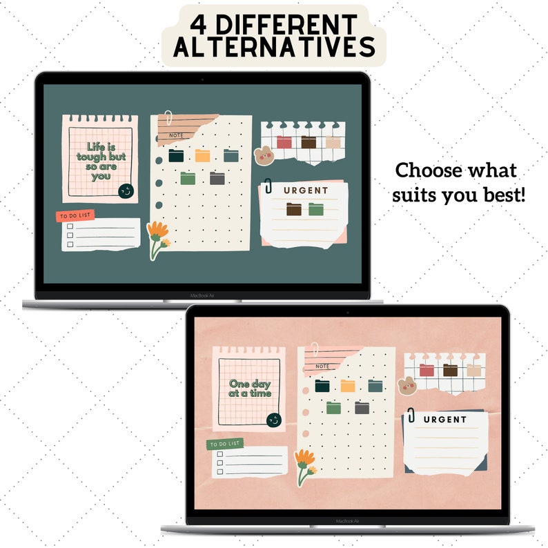 Desktop Wallpaper Organizer Notes Edition + Folder Icons | Customizable ...