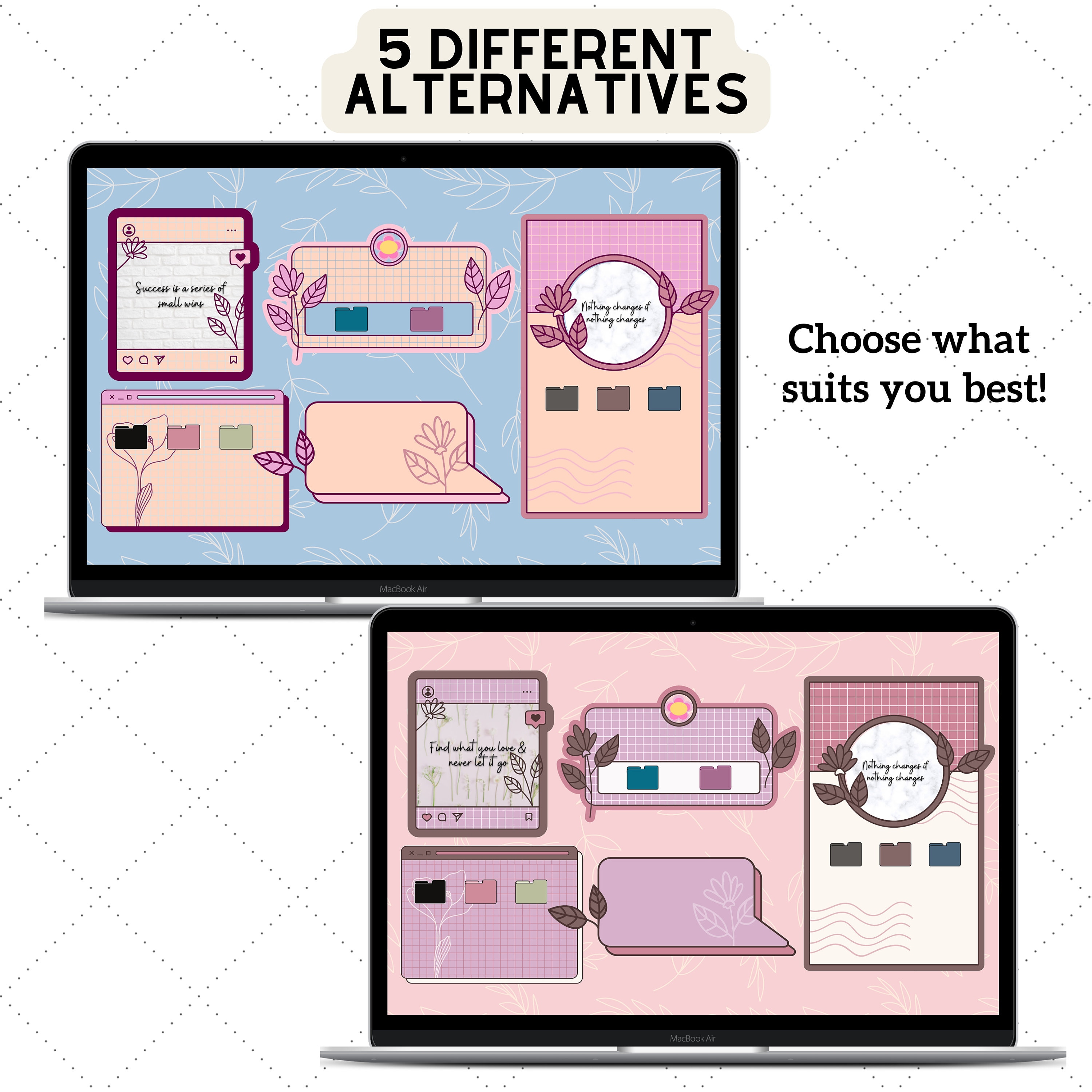 Desktop Wallpaper Organizer Leaves Edition + Folder Icons ...