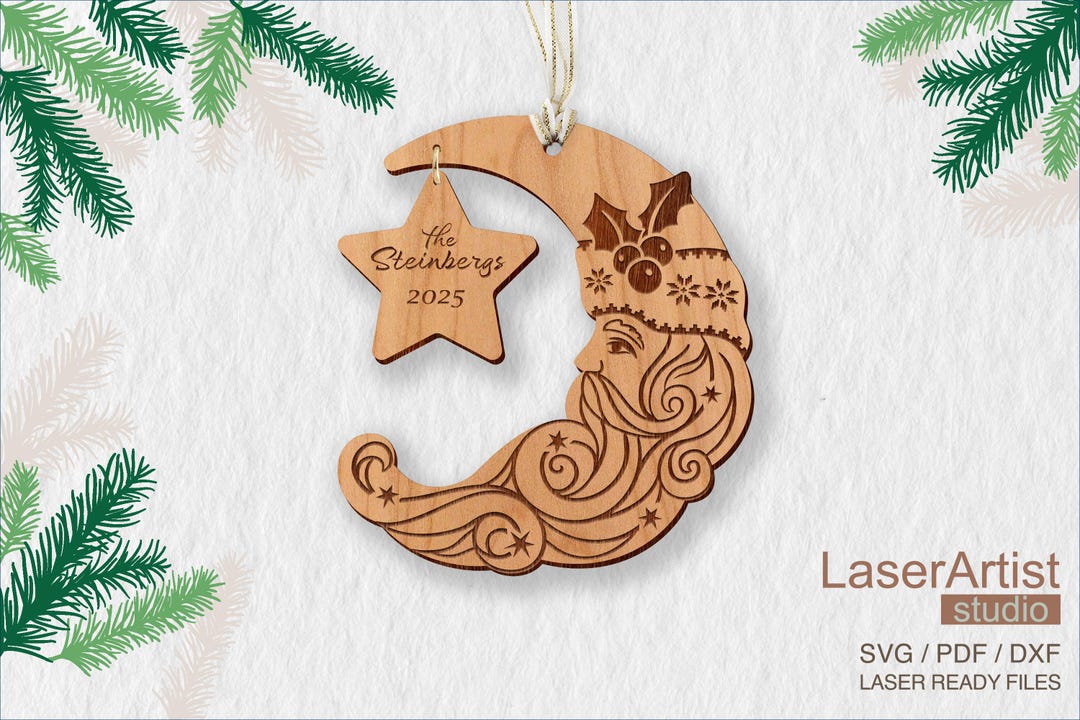 Christmas Santa Claus Ornament Laser Cut File (digital Download) - Etsy