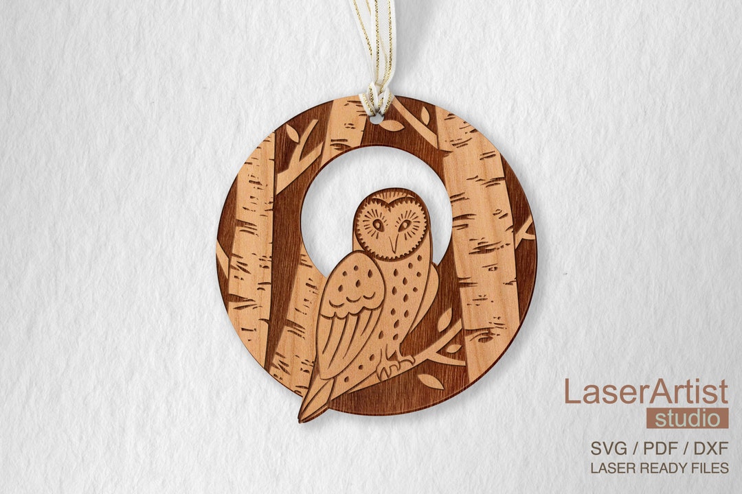 Owl Ornament Laser Cut File Ornament DIGITAL DOWNLOAD FILE - Etsy