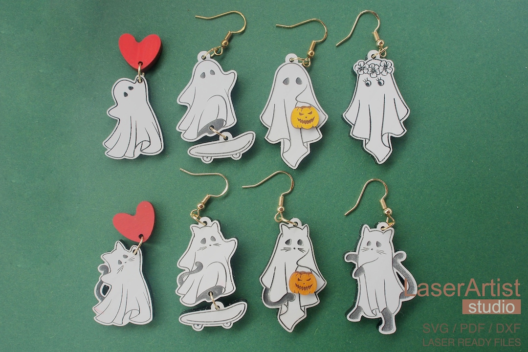Bundle of Ghost File for Laser, Earring DIGITAL DOWNLOAD FILE ...