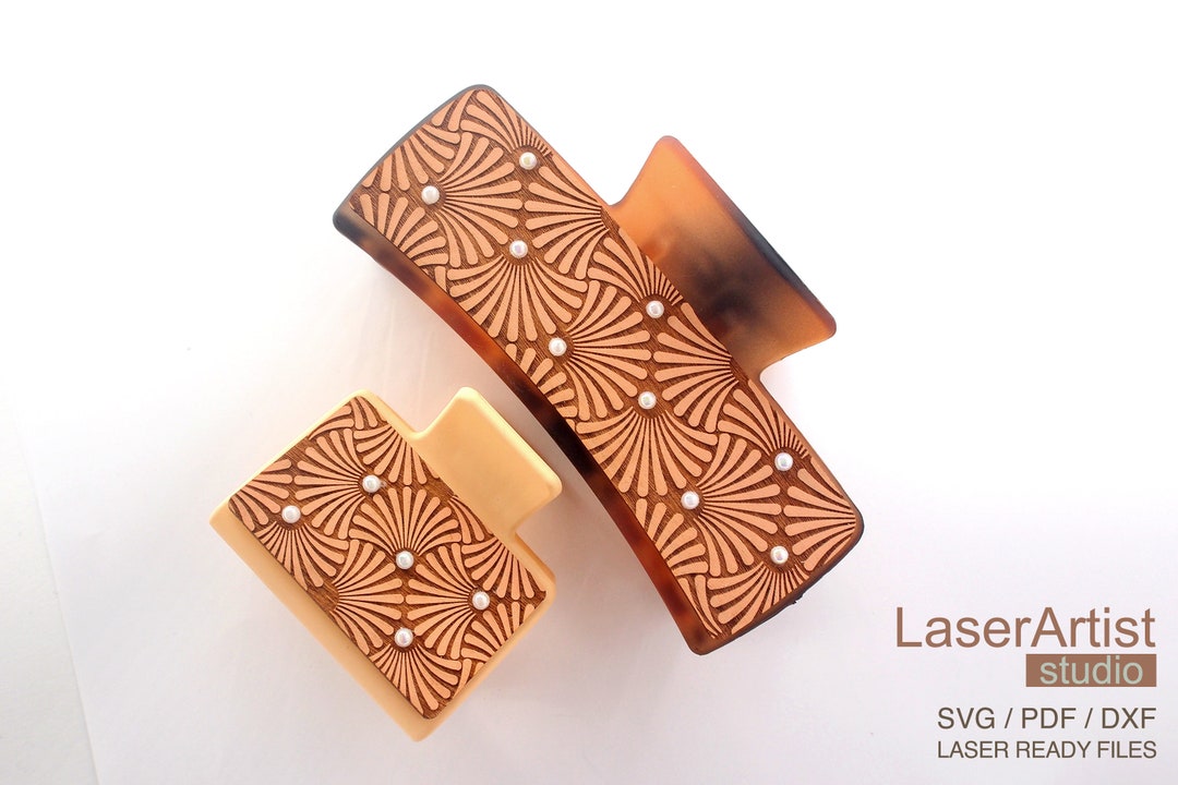 Pattern Hair Clip Files, Hair Claw Laser Laser Engraved File, DIGITAL ...