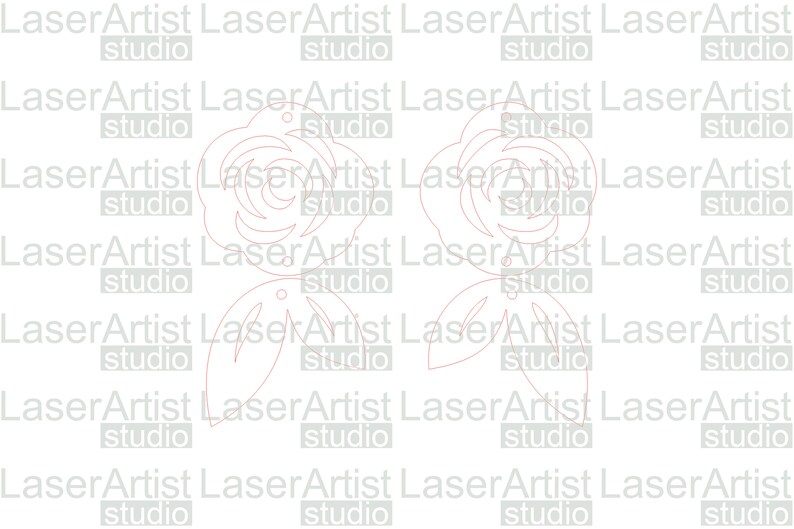 Rose Earring Laser Cut File (digital Download) - Etsy