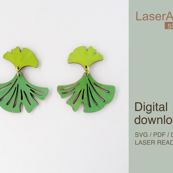 Ginkgo Leaf Earrings - Etsy