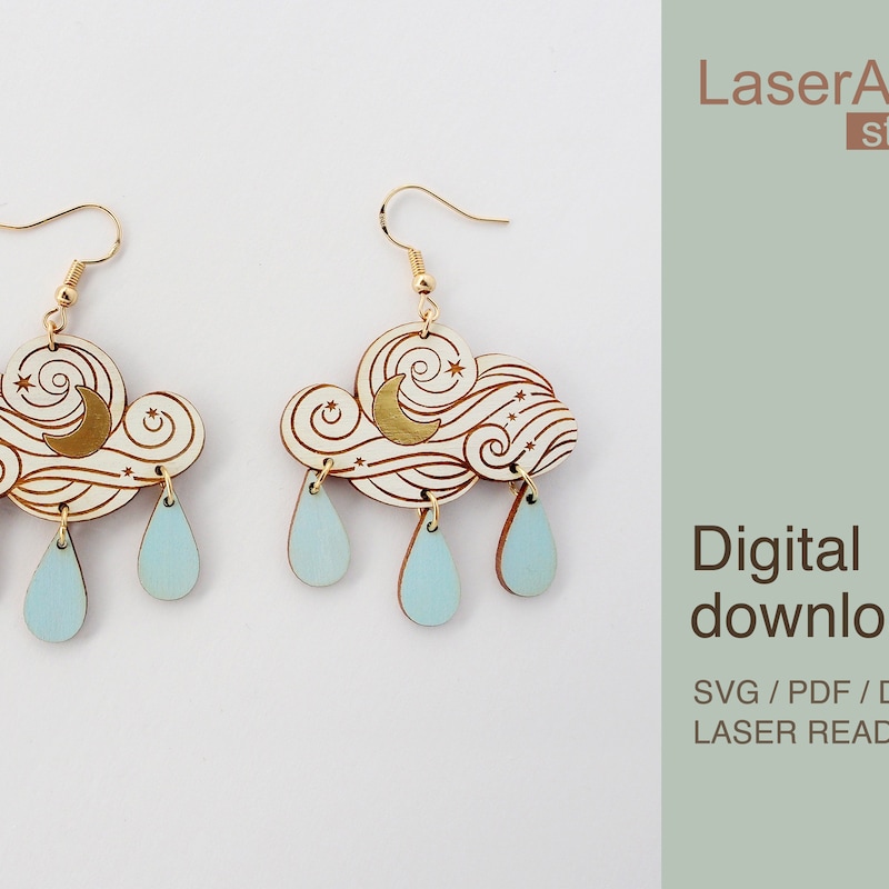 Rain Cloud Earrings - Etsy