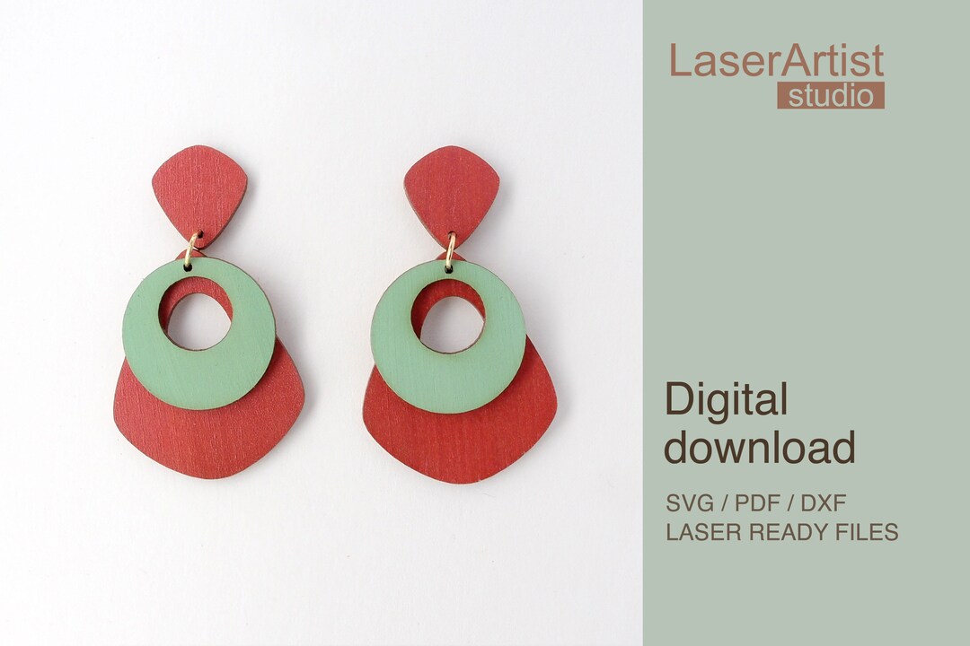 Geometric Earring Laser Cut File (digital Download) - Etsy