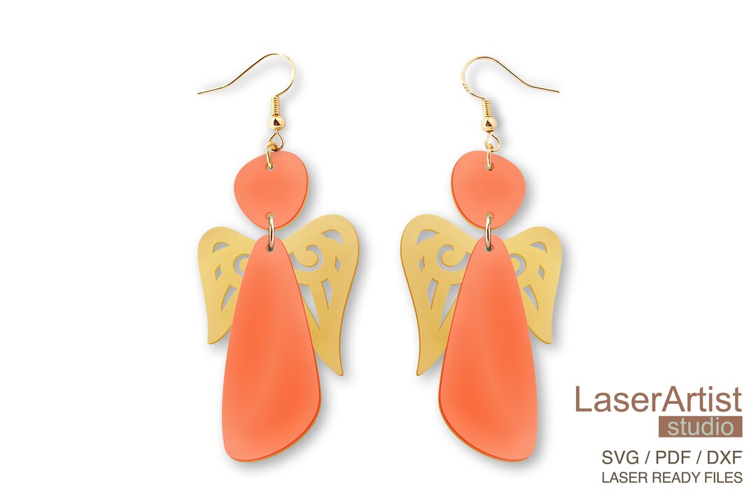 Angel Earring Laser Cut File, Christmas Earring (digital Download) - Etsy