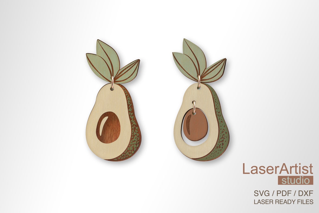 Avocado Earring Laser Cut File (digital Download) - Etsy