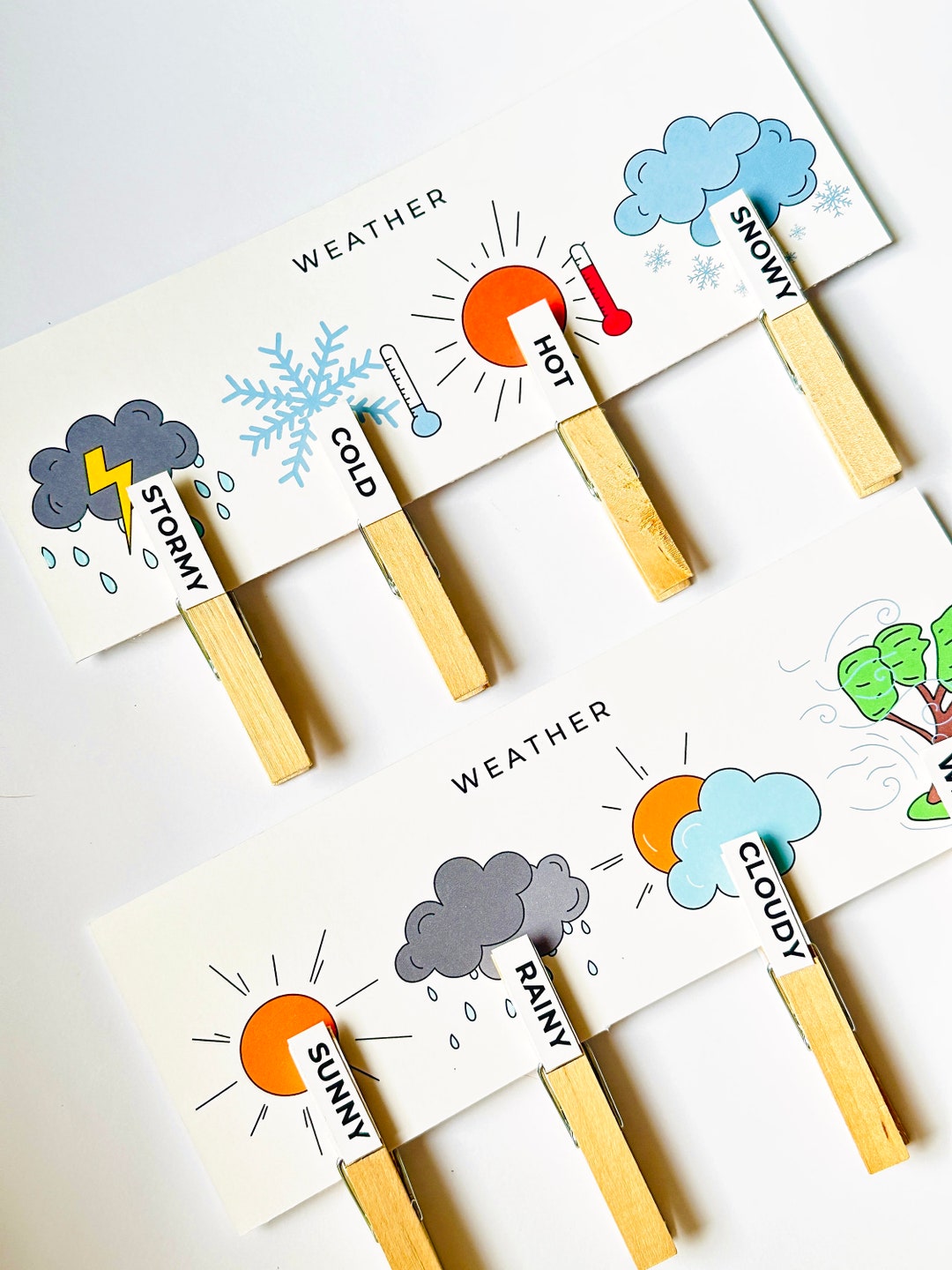 Montessori Weather Sorting Game, Homeschool Printable (kids DIY) - Etsy
