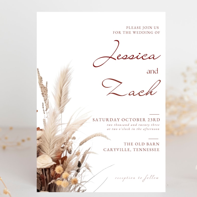 Boho Invitation - Etsy
