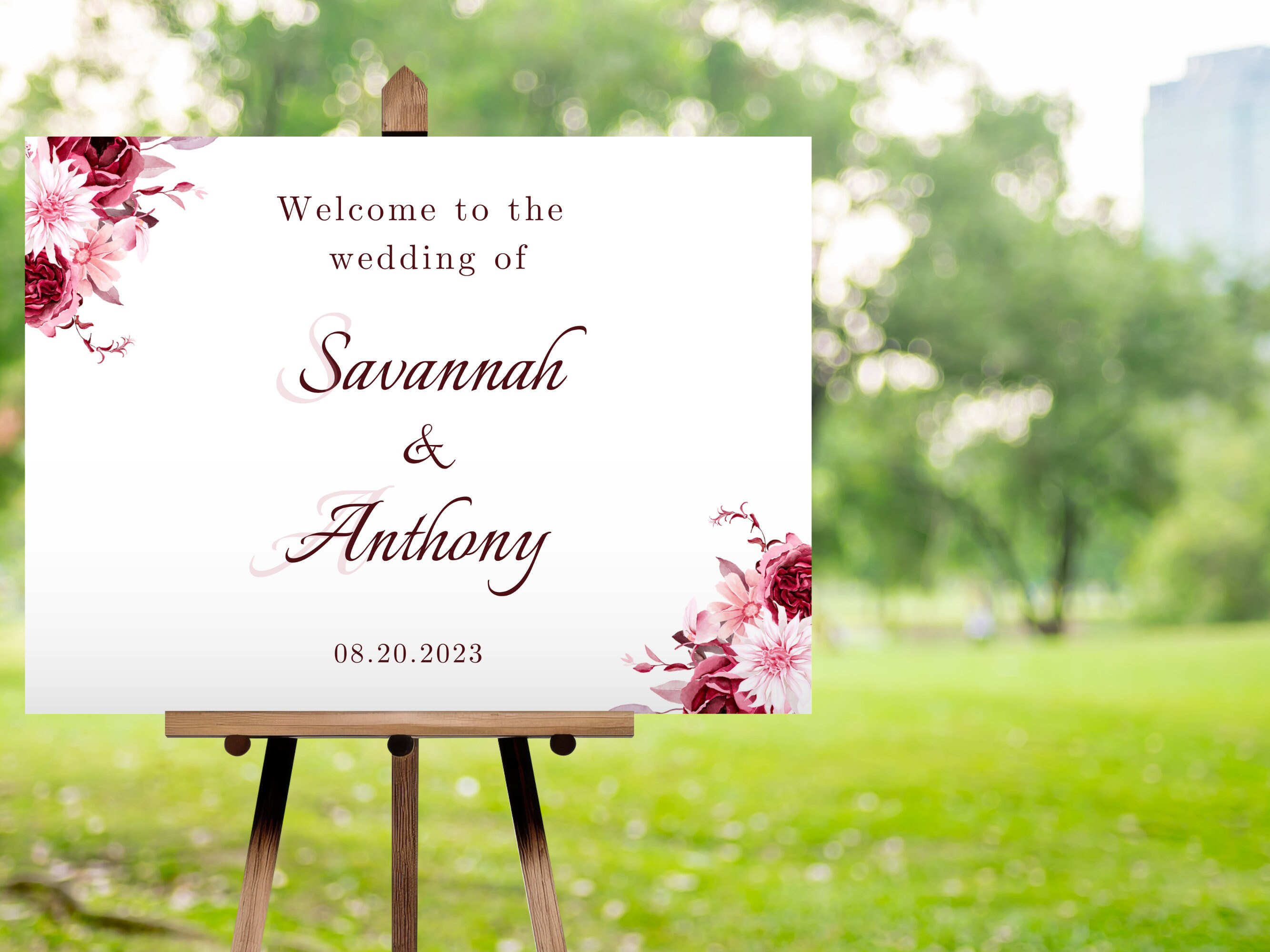 Wedding Welcome Sign Canva Template, Sizes 18 X 24 and 24 X 36 Both ...