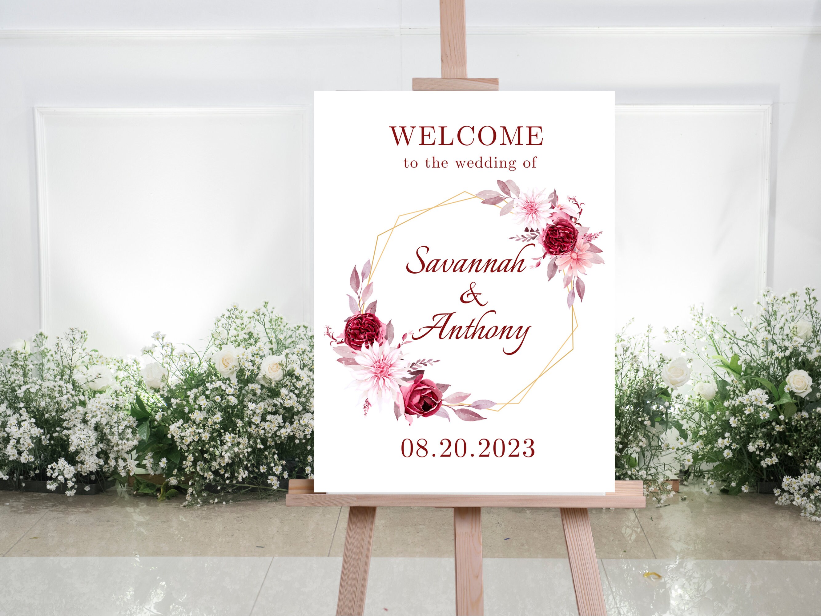 Wedding Welcome Sign Canva Template, Sizes 18 X 24 and 24 X 36 Both ...