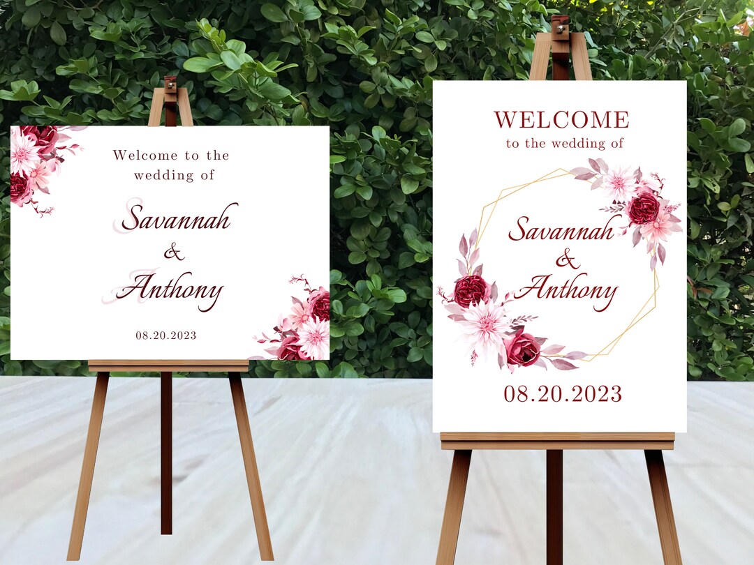 Wedding Welcome Sign Canva Template, Sizes 18 X 24 and 24 X 36 Both ...