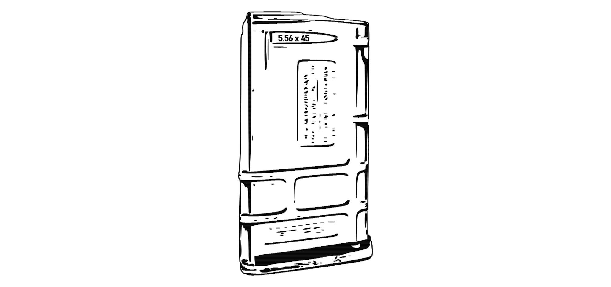 Straight 20 Round Pmag - SVG/PDF/DXF - Etsy