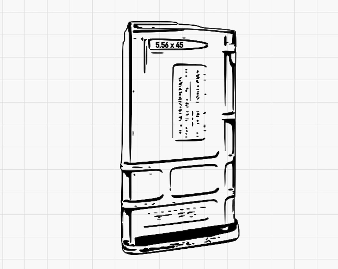 Straight 20 Round Pmag SVG/PDF/DXF - Etsy