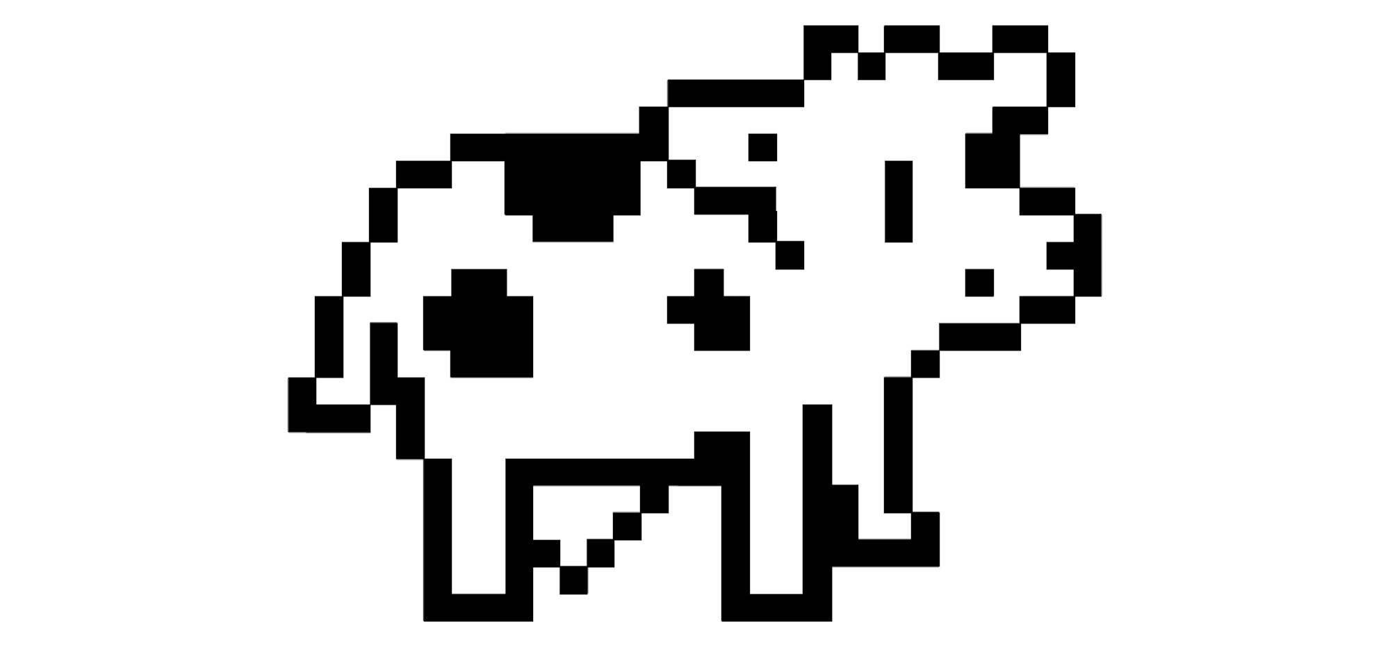 Stardew Valley - Pixel Cow - Simple - SVG/PDF/DXF - Etsy